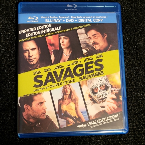 Media | 32 Savages Bluray Dvd Oliver Stone Film John Travolta Salma ...
